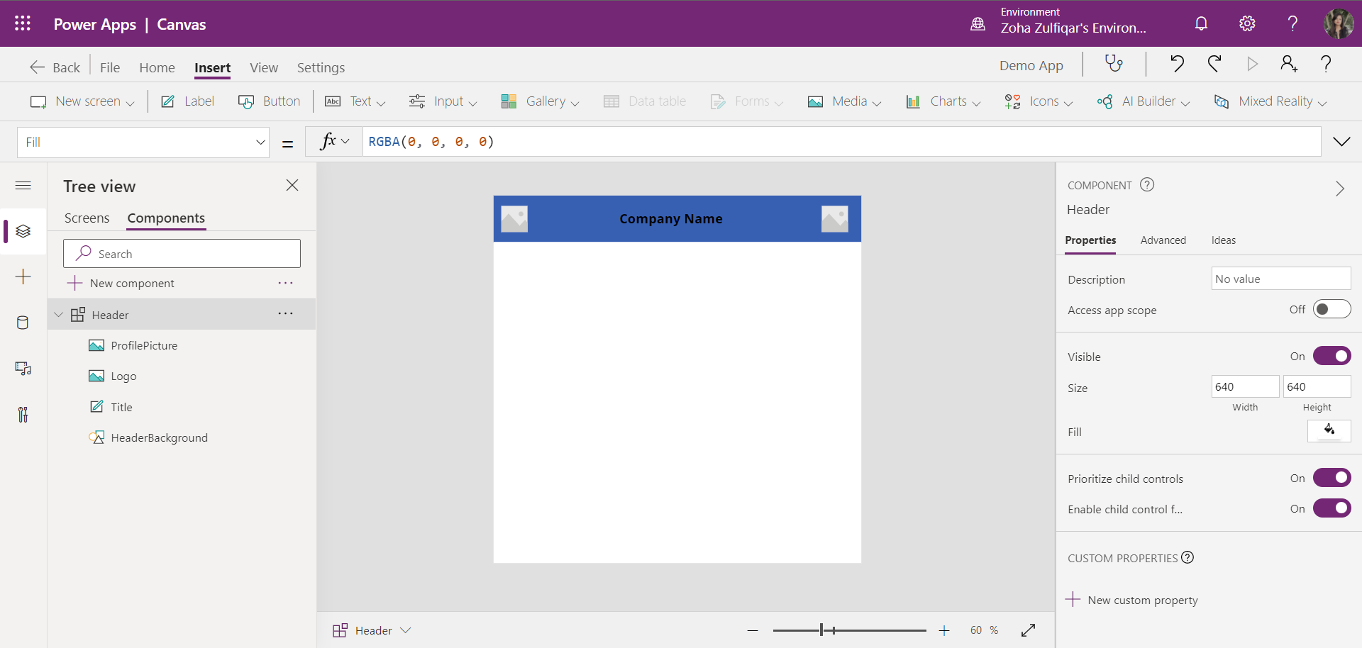 Components In Canvas Apps